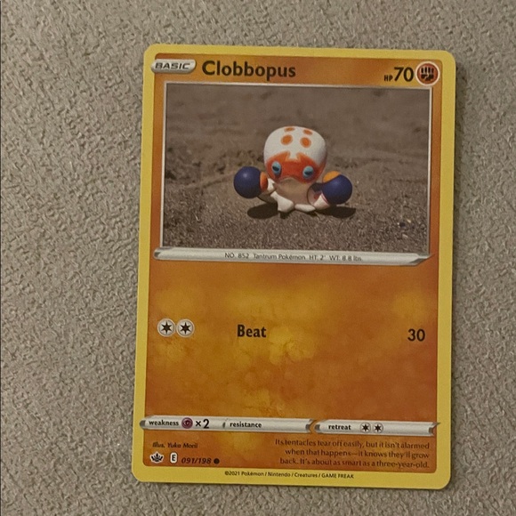 Pokemon | Toys | Clobbopus Pokmon Card | Poshmark